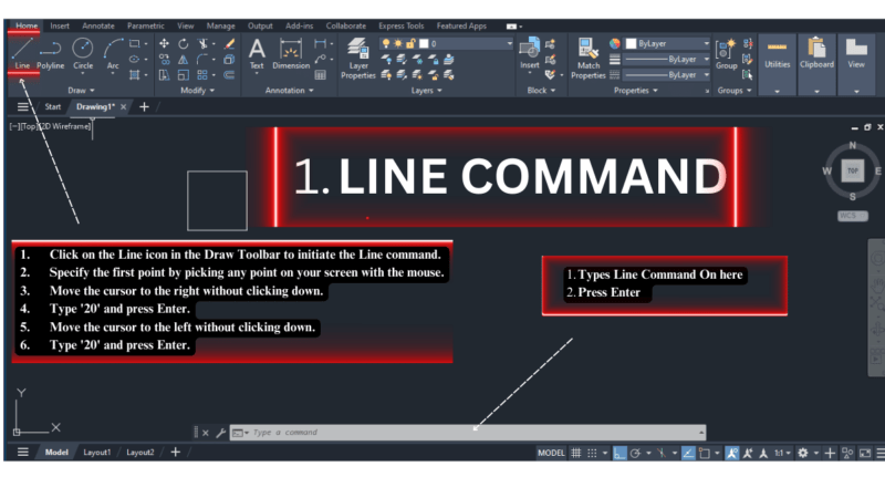 AutoCAD Line Command: A Step-by-Step Guide » The Civil Studies